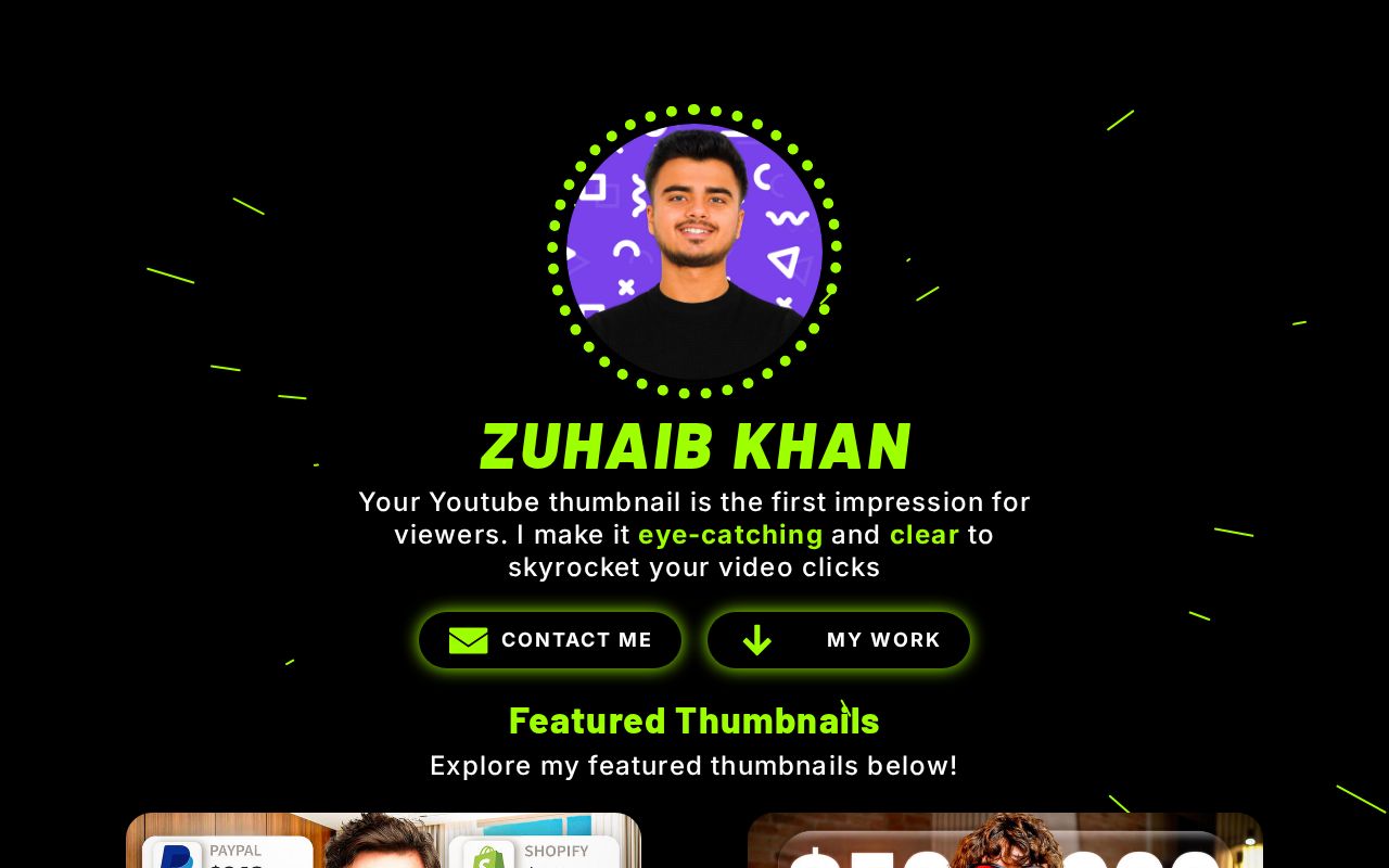 Zuhaib Thumbnails Portfolio
